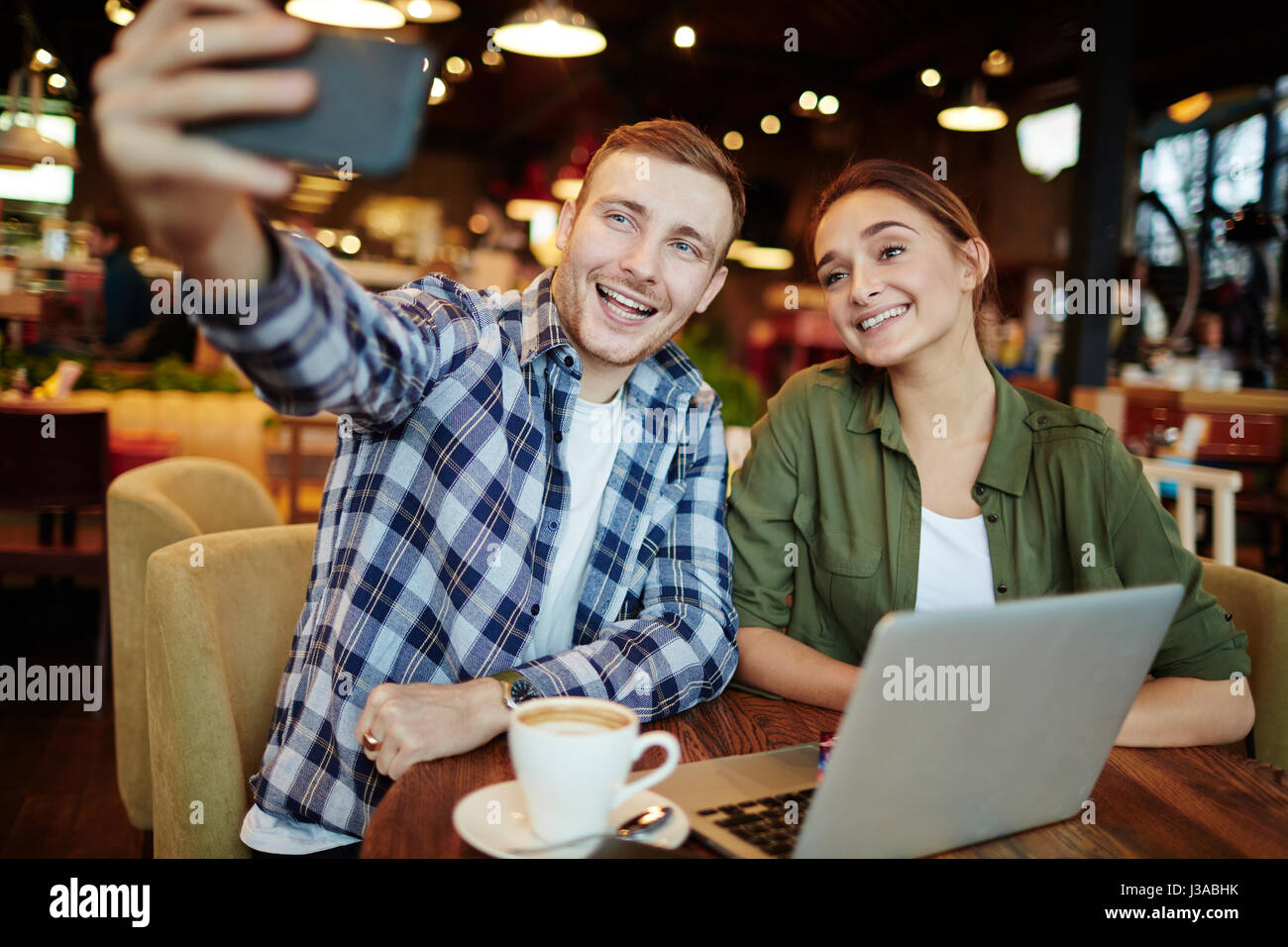 Enjoying Free Time with Friend Stock Photo - Alamy