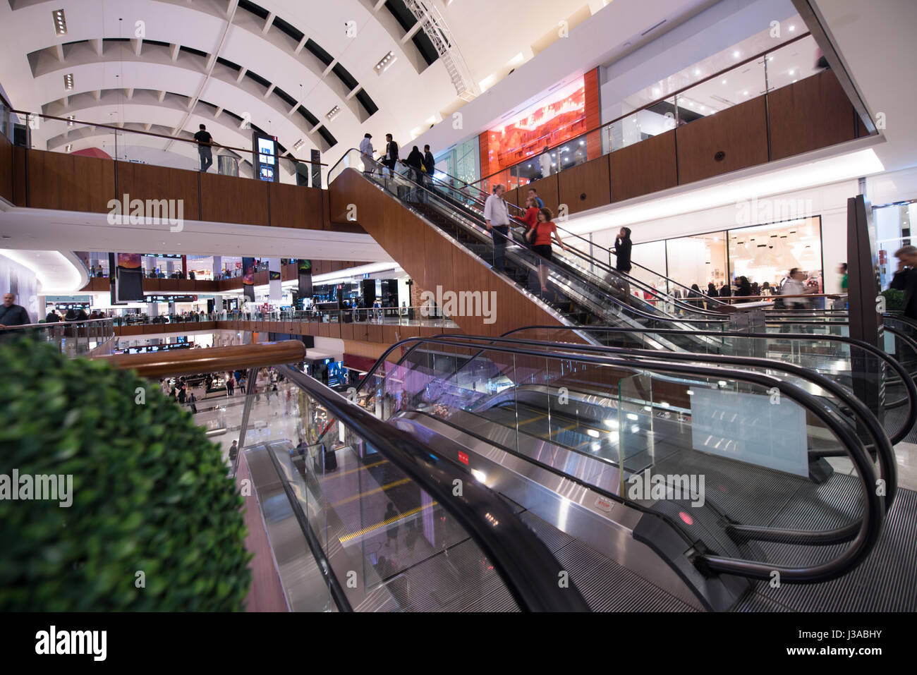 interior of the large modern shopping center Stock Photo - Alamy