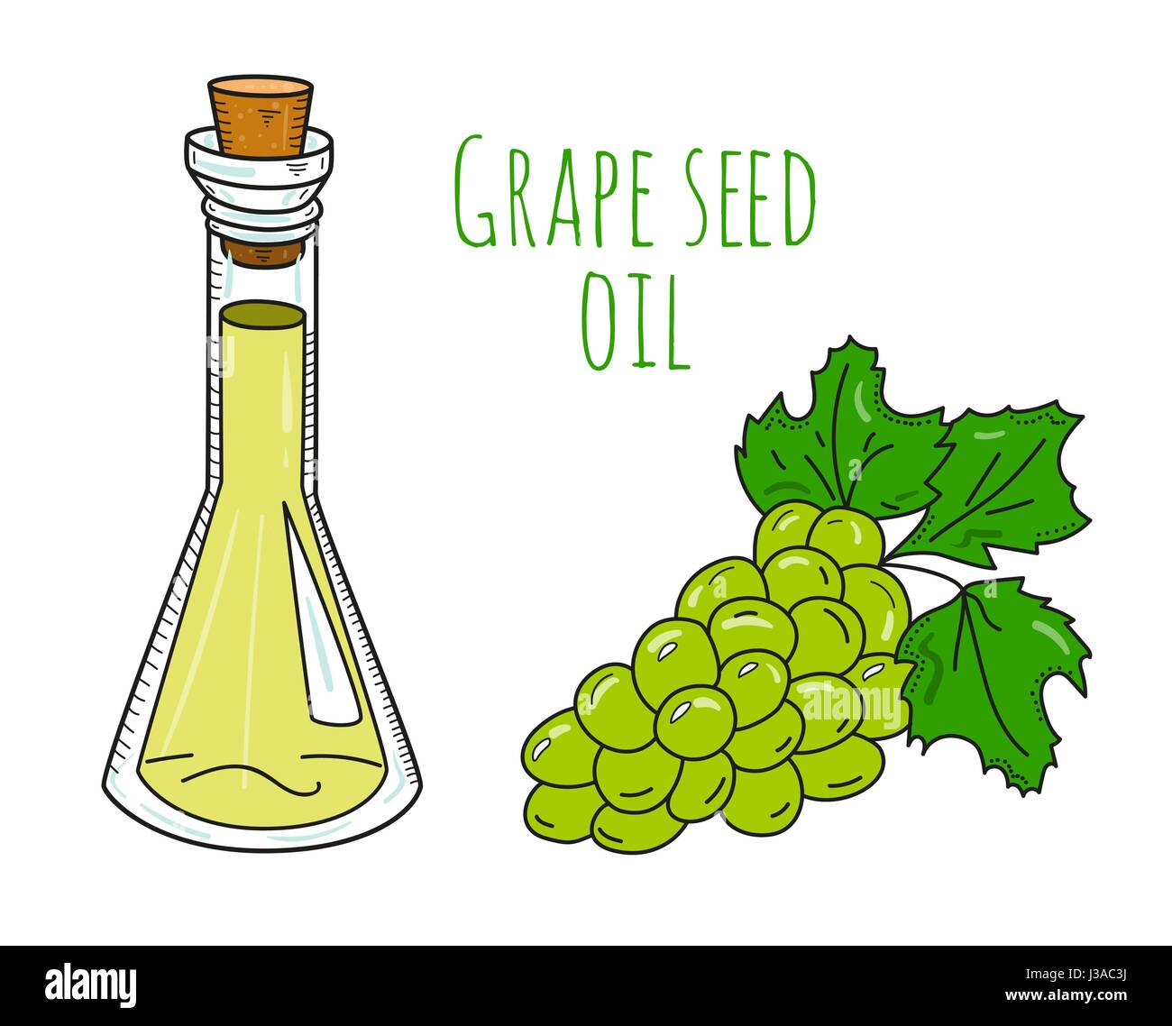 Bottle natural grape seed Stock Vector Images - Alamy