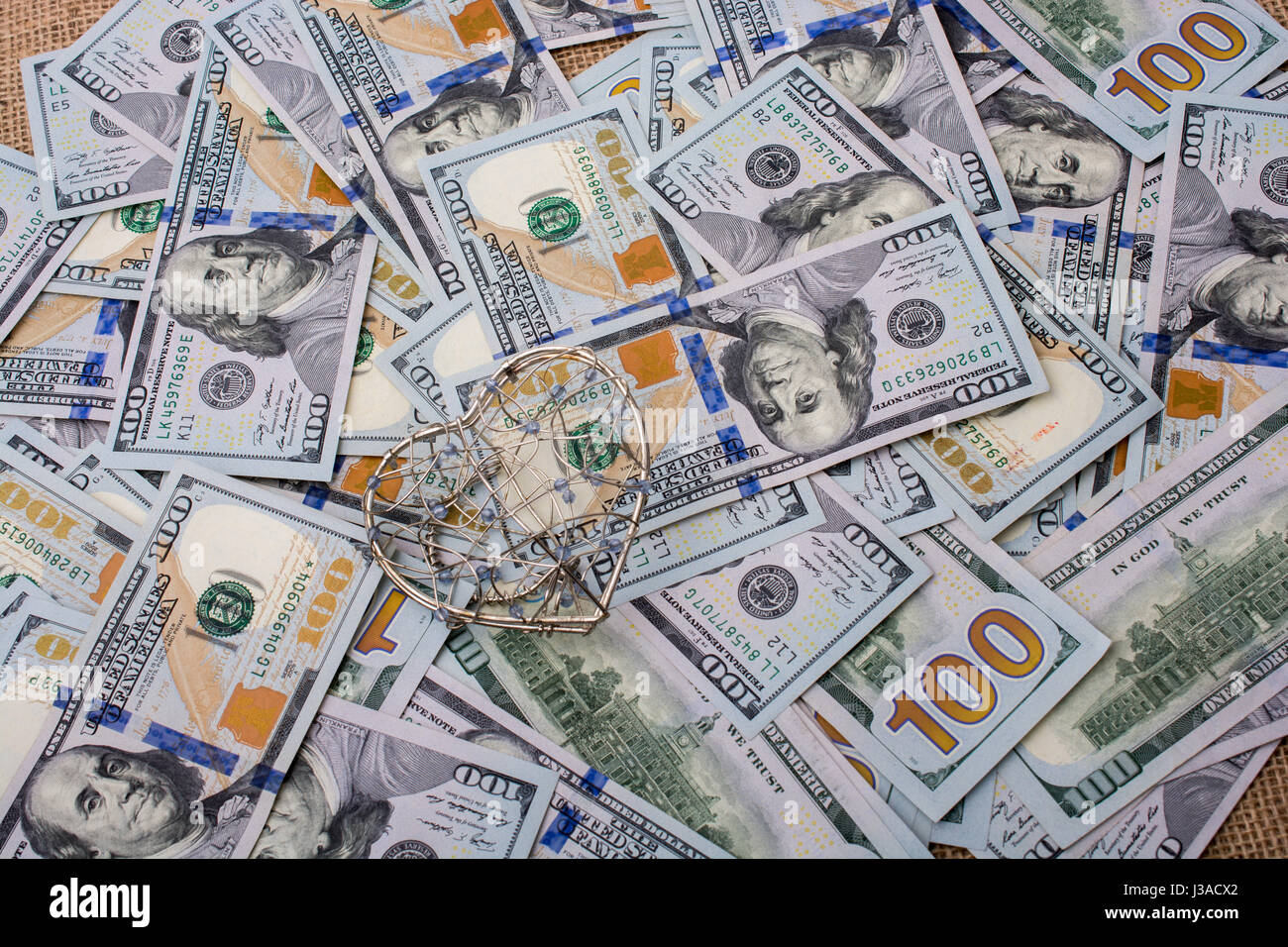 Banknote bundle of US dollar Stock Photo - Alamy
