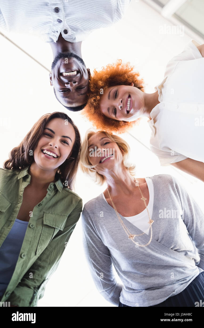 Directly below portrait of business people standing in office Stock ...