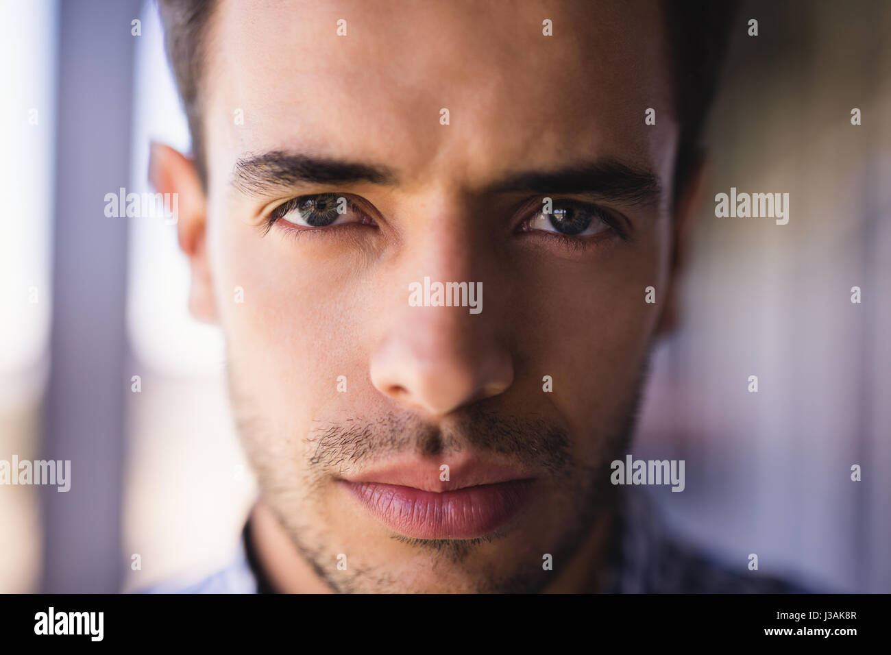 Man red eyes staring at computer hi-res stock photography and images ...