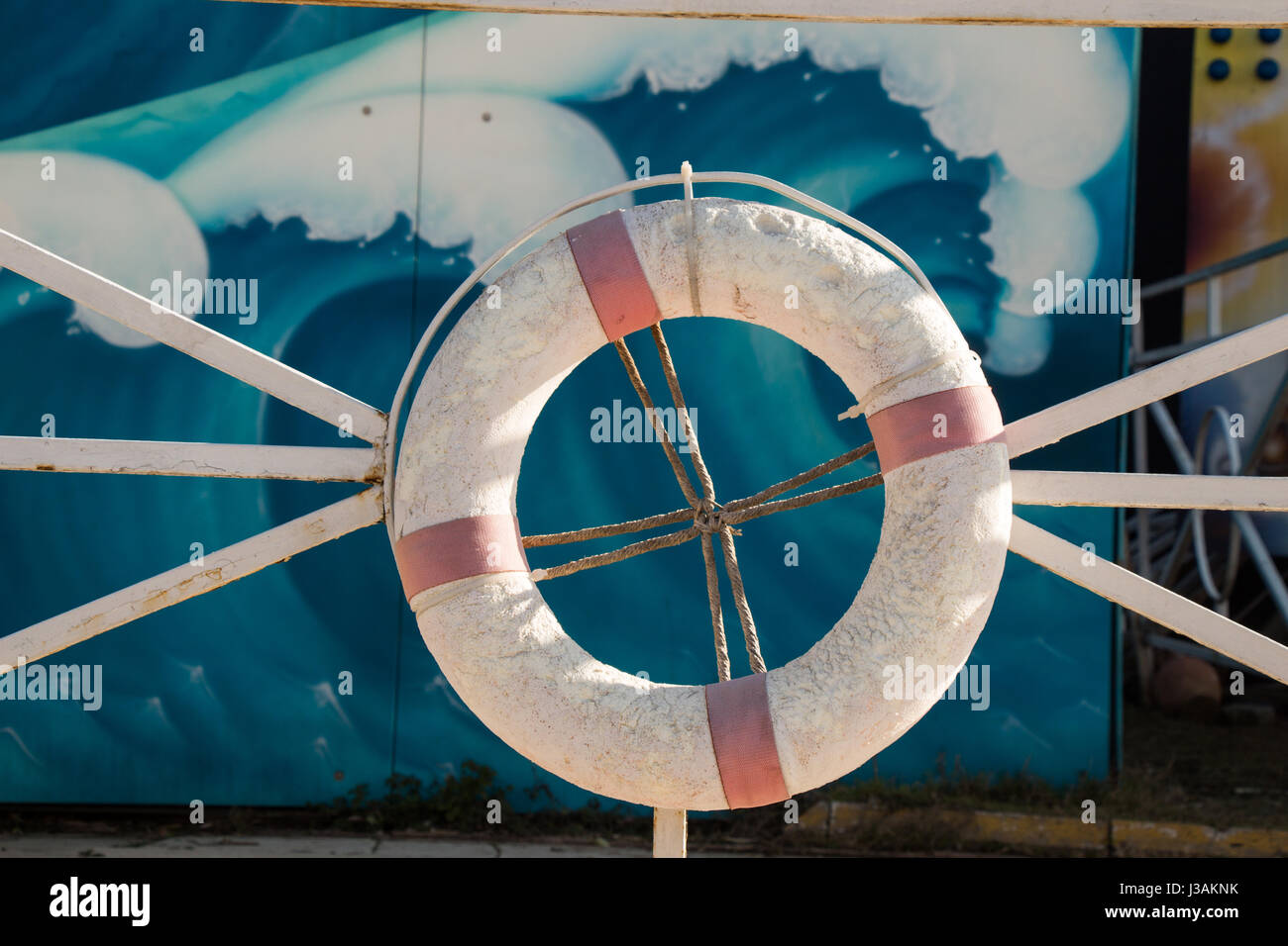 Lifesaver or life preserver for a drowning person to grab Stock Photo ...