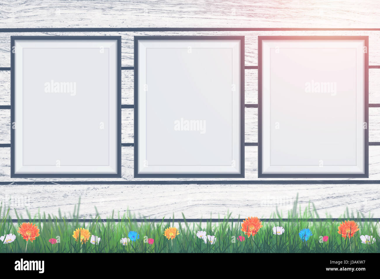 Blank picture frames for text or picture montage Stock Photo - Alamy