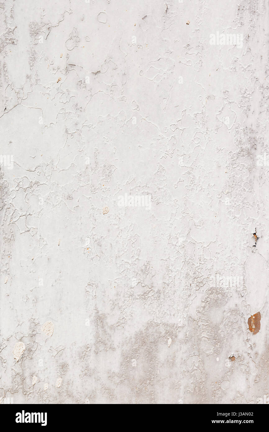 Corrosive white metal surface exposing rusty parts, close up Stock ...