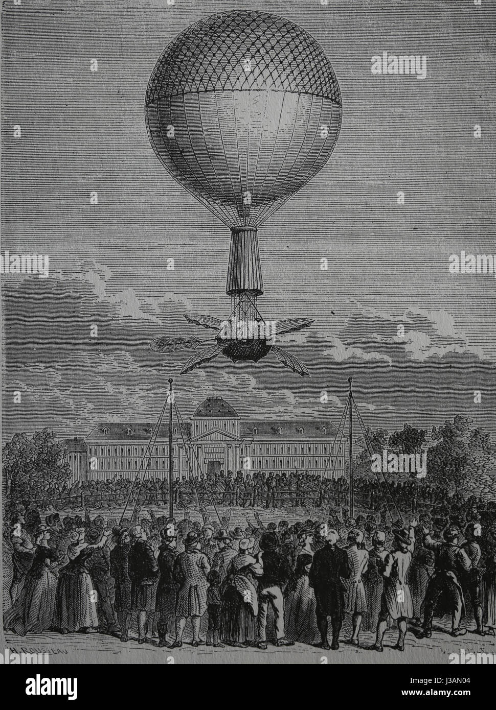 The first sucessfull balloon flight of Jean-Pierre Francois Flanchard ...