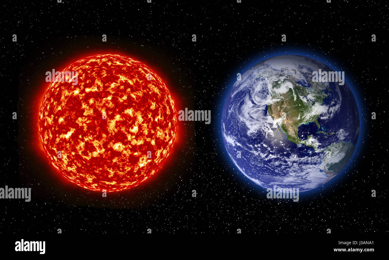 Sun and Earth Stock Photo - Alamy