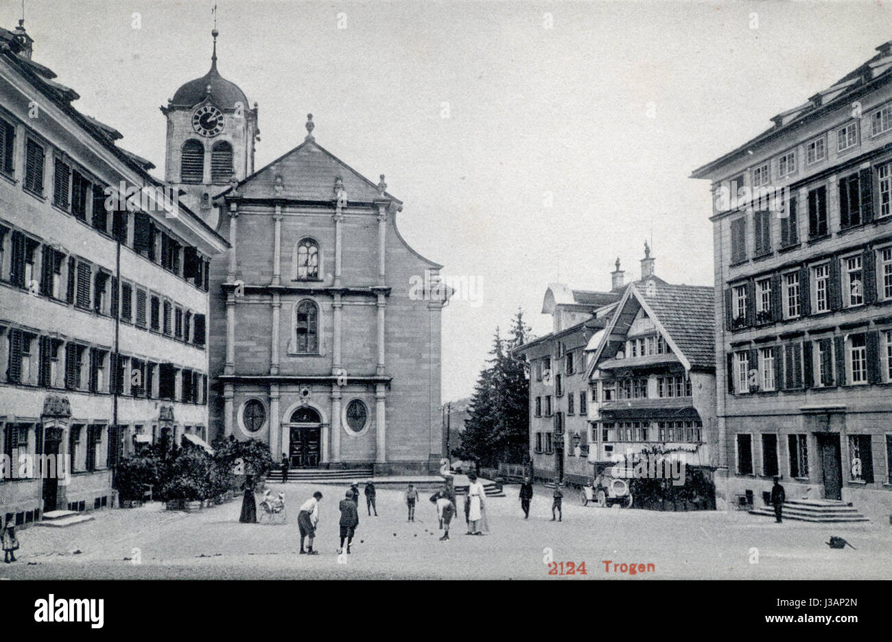 Dorfplatz in Trogen, Switzerland, is a historical town square that ...