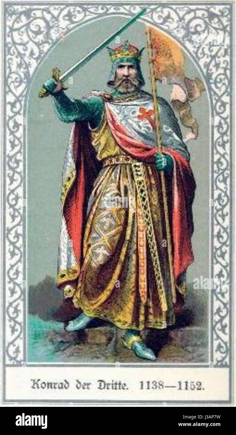 A historical account of Konrad III, the Holy Roman Emperor, detailing ...