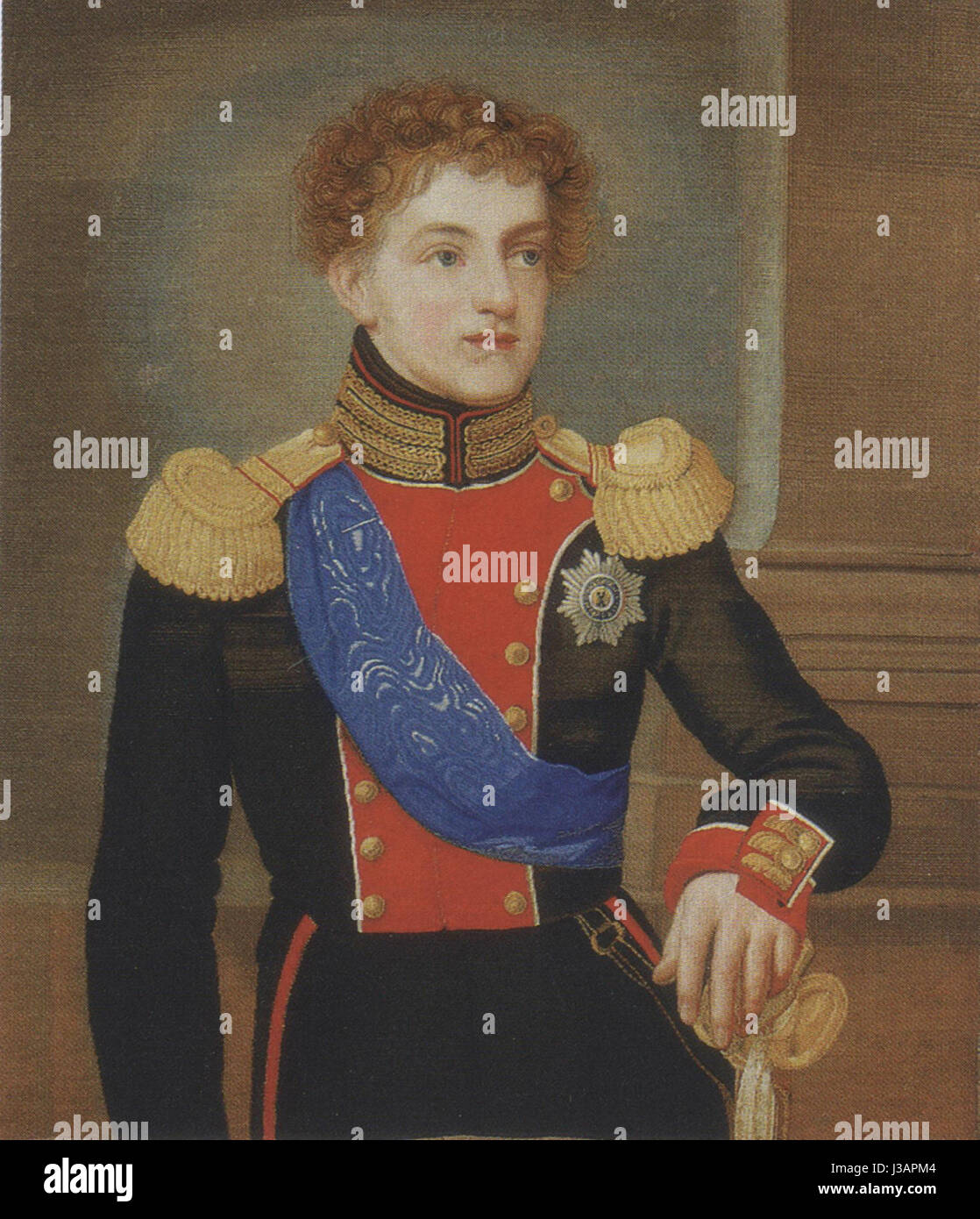 Espalier with portrait of Nicholas I Stock Photo - Alamy