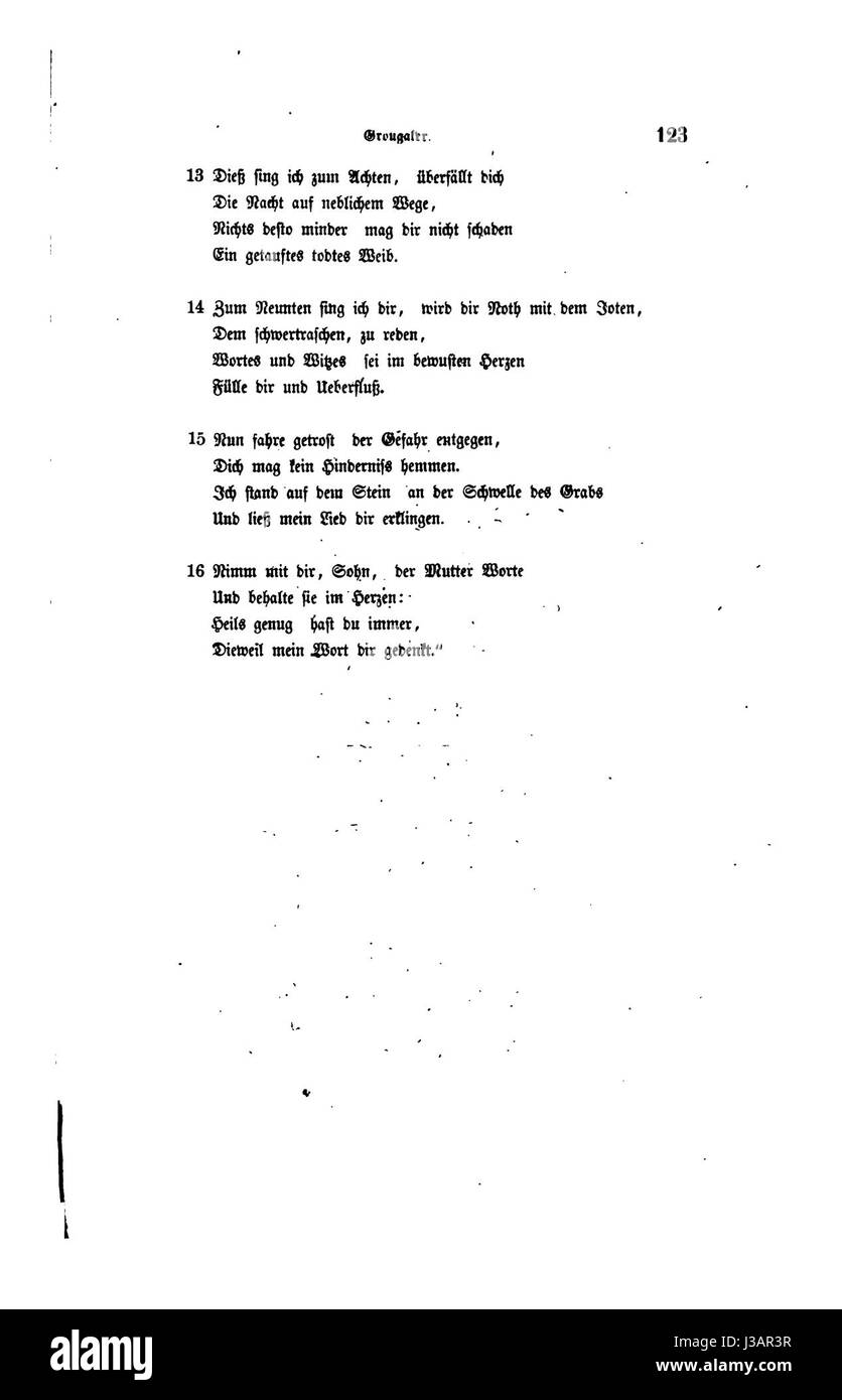 A page from 'Die Edda,' a German translation of the Poetic Edda, a ...