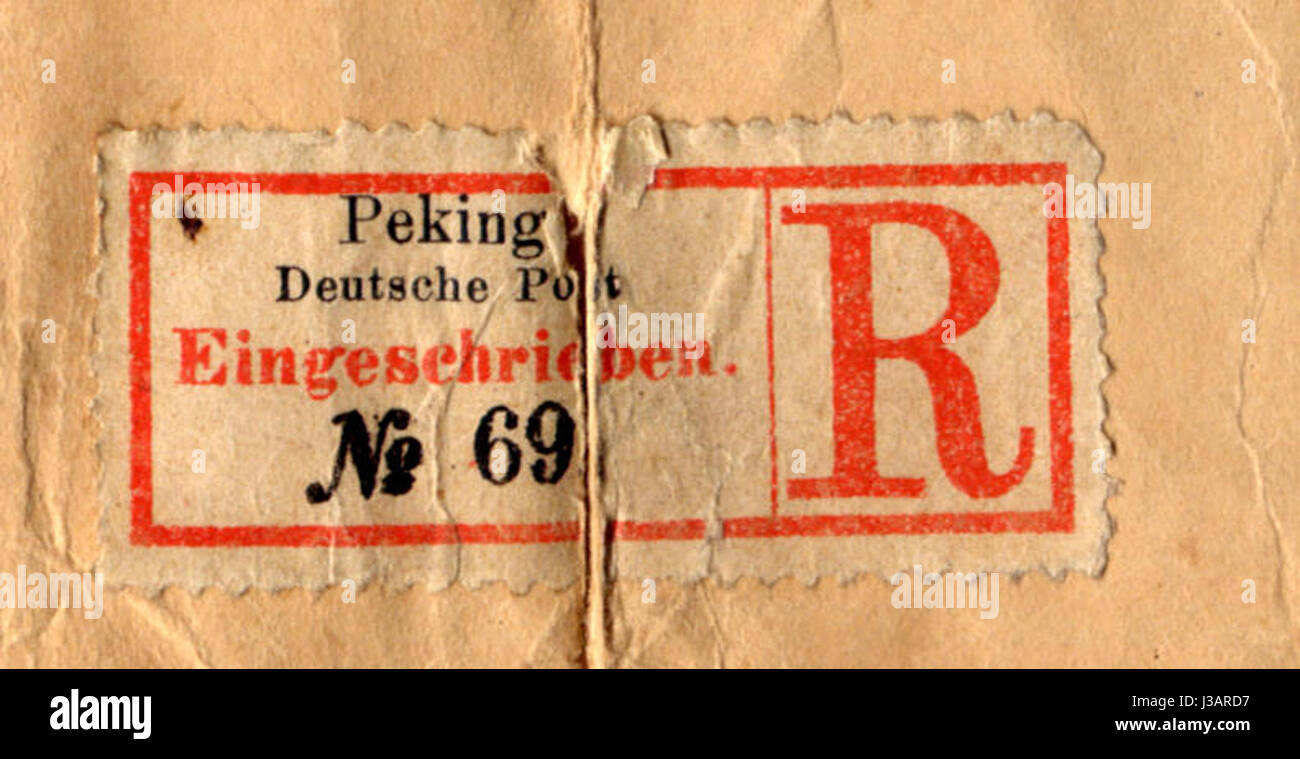 The Deutsche Post Peking Einschreiben from 1901 refers to a registered ...