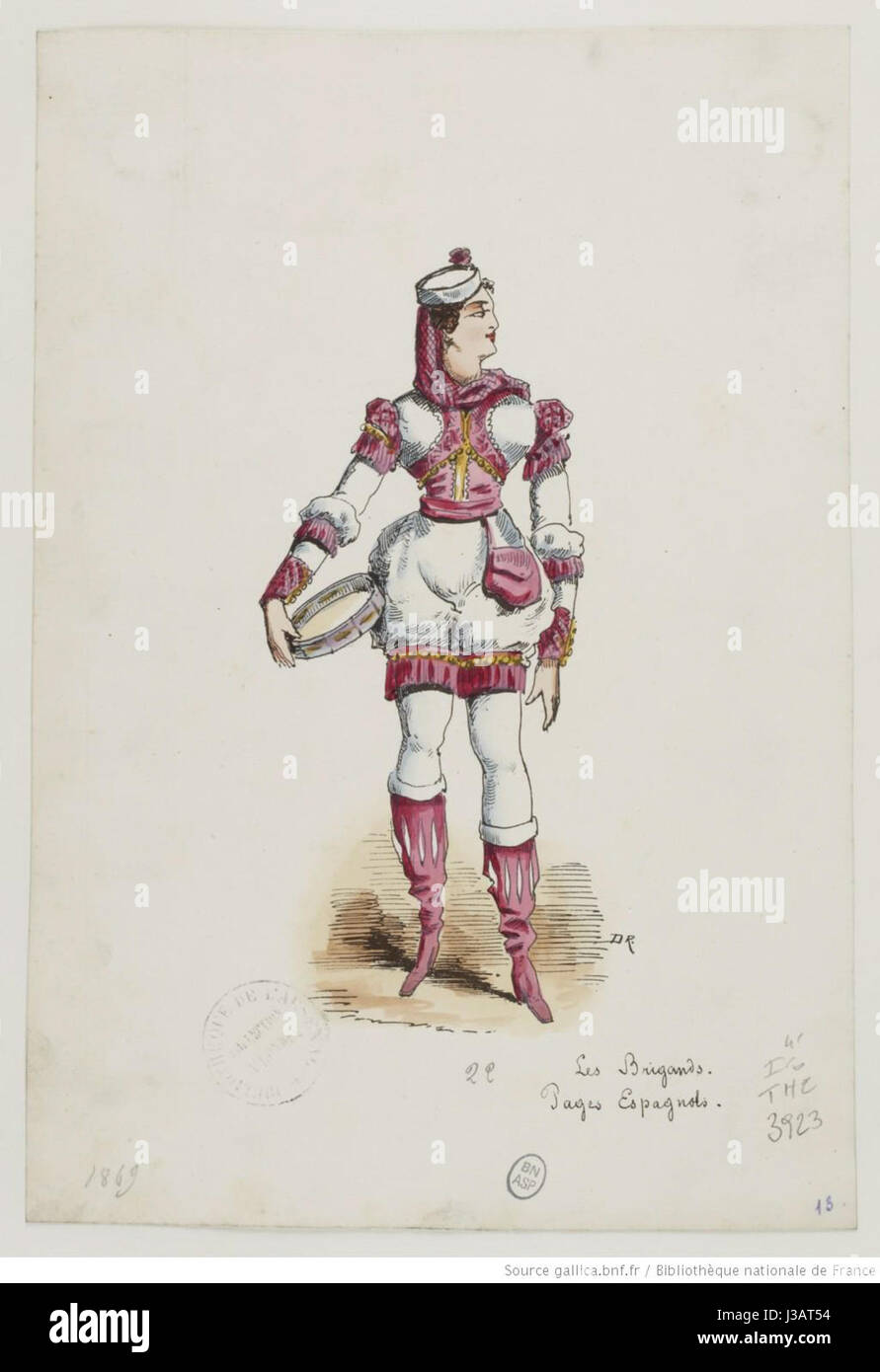 This illustration, titled 'Les Brigands, les pages espagnols' by Draner ...