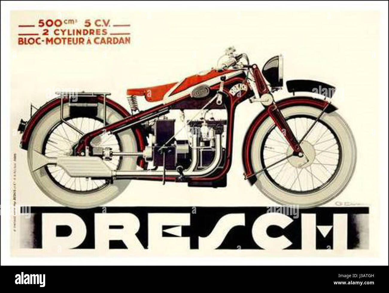 Dresch 500cc Motorcycle 1935 Stock Photo - Alamy
