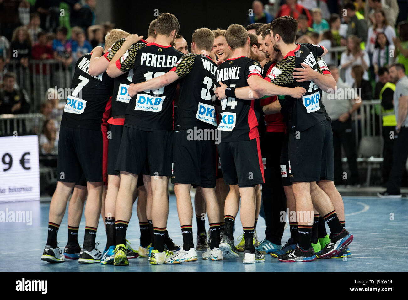 Ljubljana, Slovenia. 03rd May, 2017. The German team pictured during ...