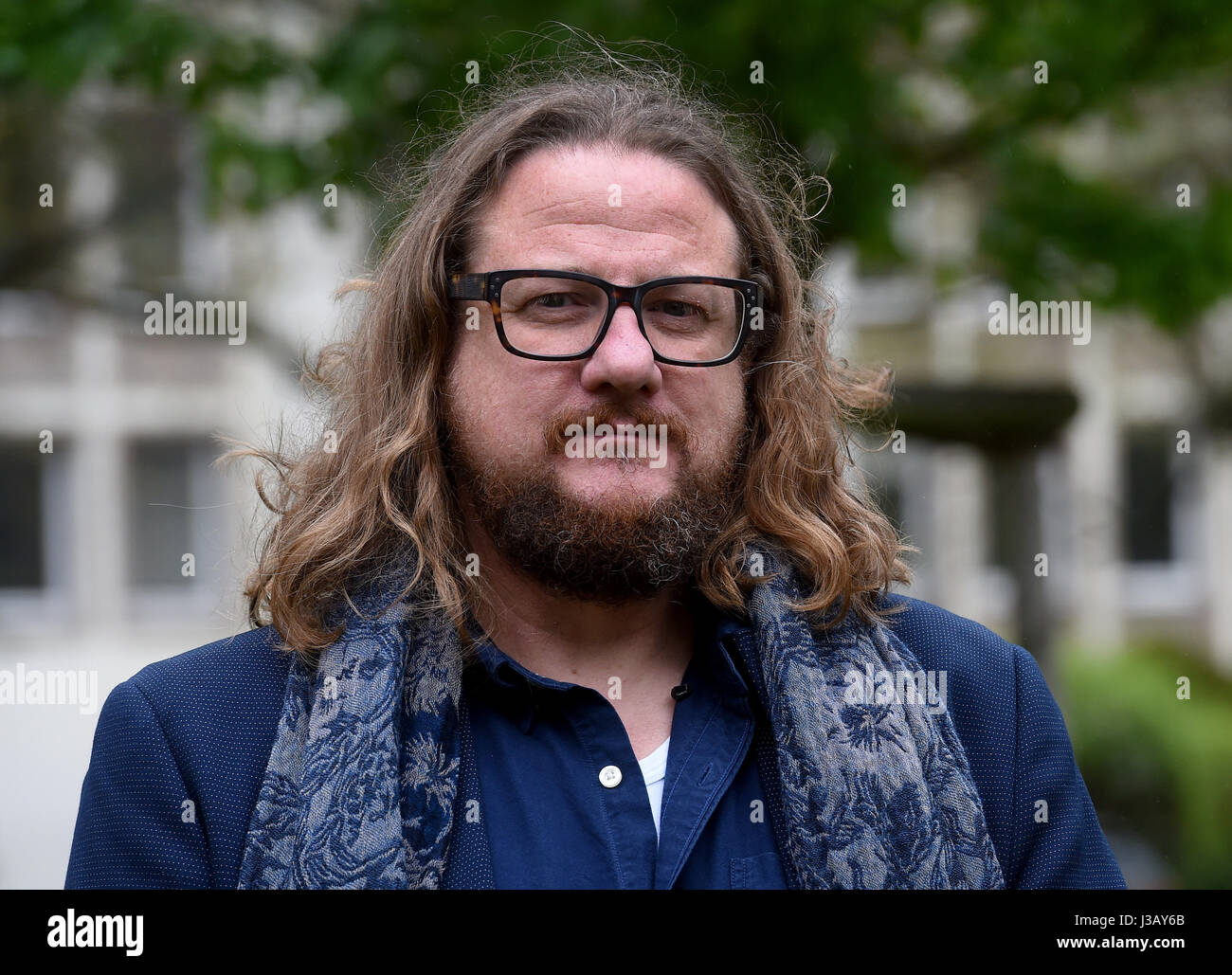 Hanover, Germany. 4th May, 2017. Belgian artist Johan Tahon pictured in ...