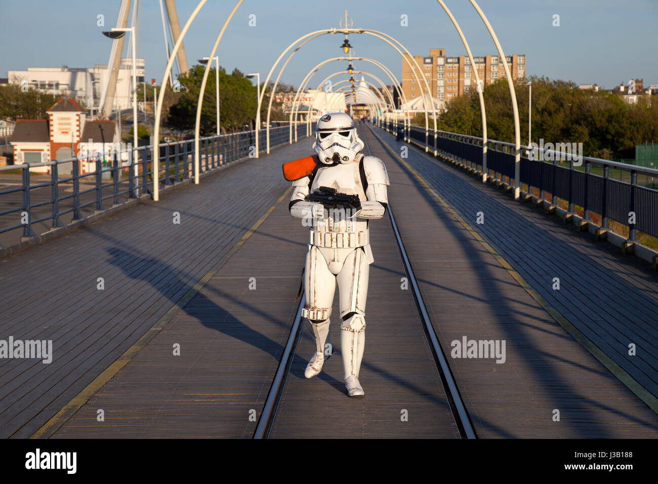 Cold Weather Assault Stormtrooper at Southport, Lancashire, UK. Star ...