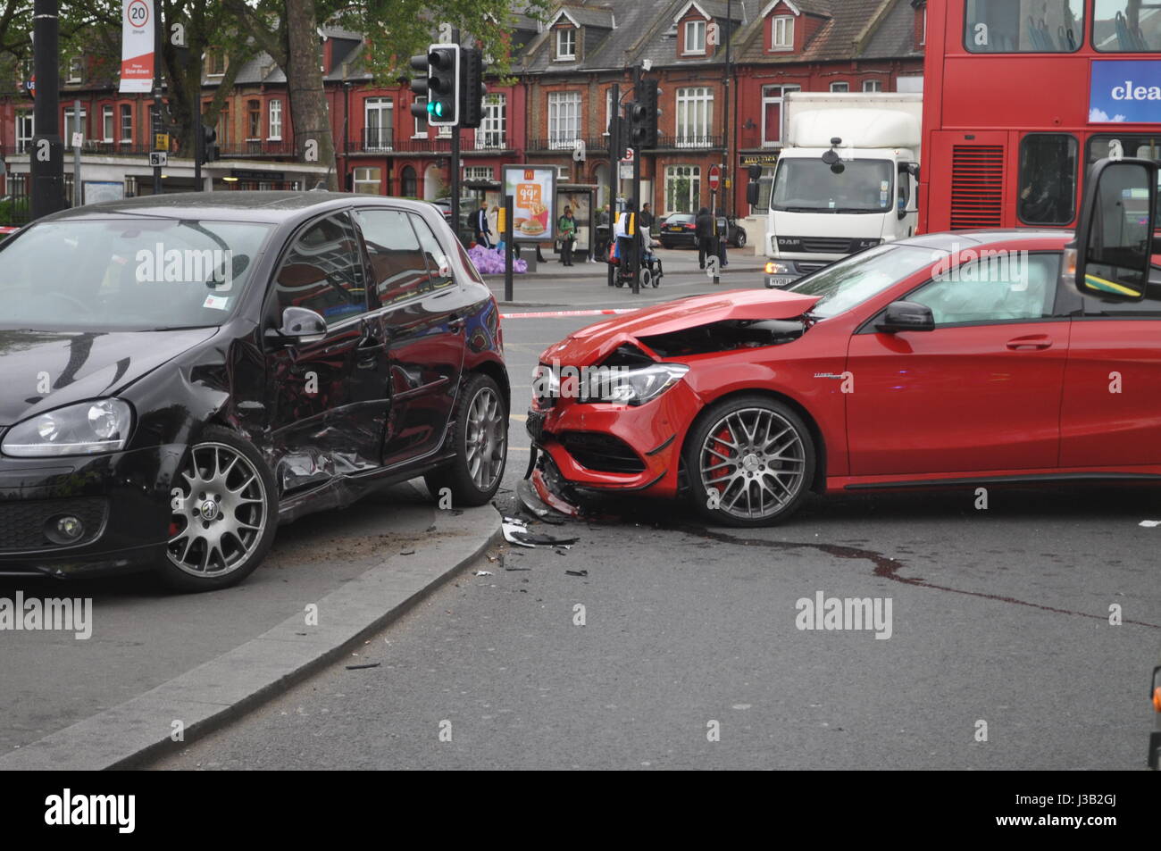 High speed collision in North London just before rush hour luckily no ...