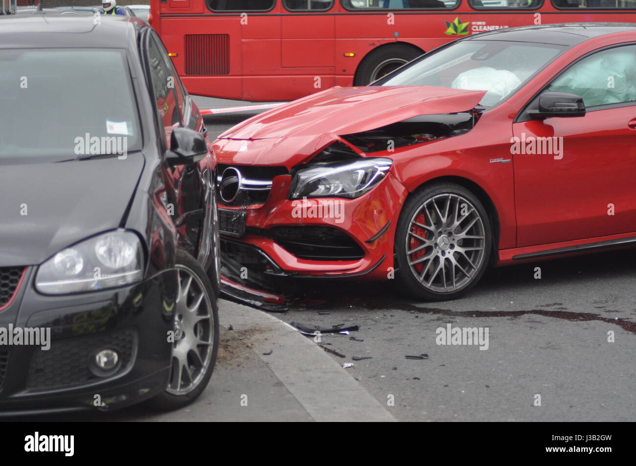 High speed collision in North London just before rush hour luckily no ...