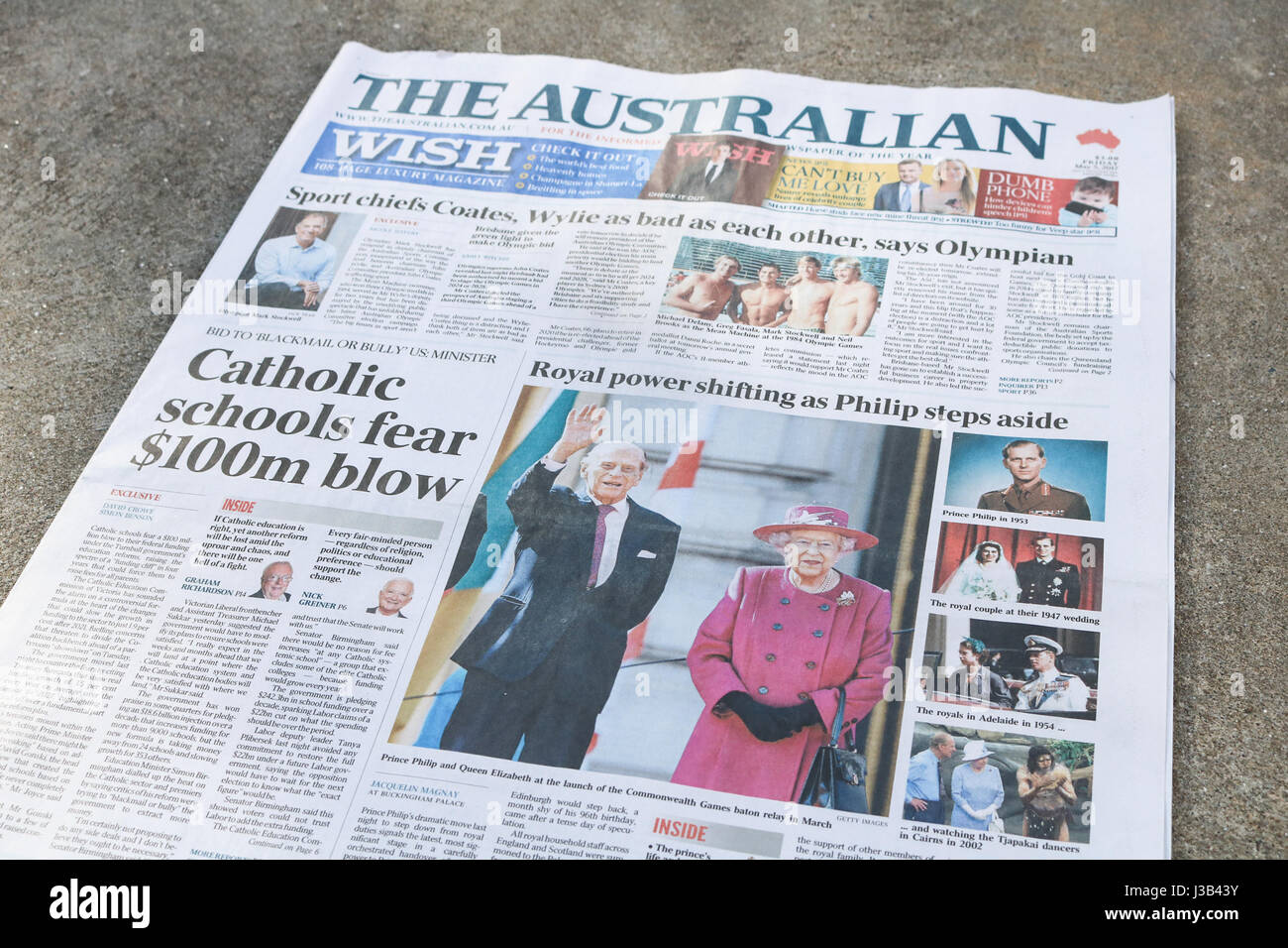 Australia Newspaper Front Page High Resolution Stock Photography and ...