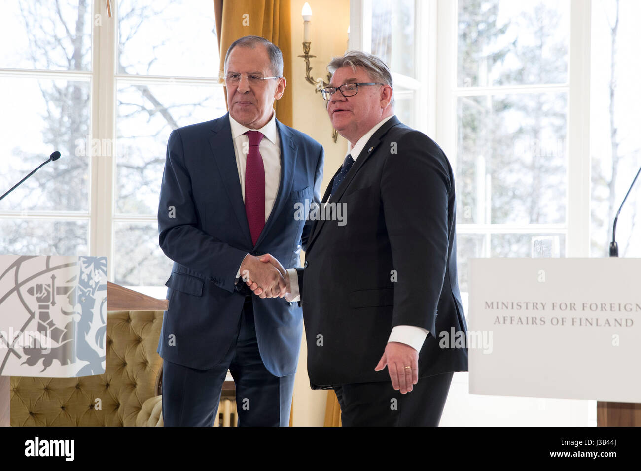 Helsinki, Finland. 4th May, 2017. Russian Foreign Minister Sergei ...