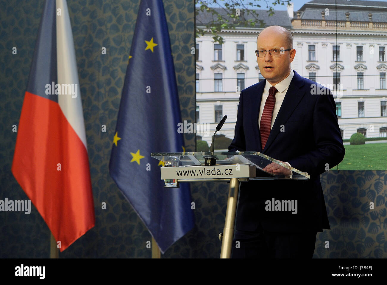 Prague, Czech Republic. 05th May, 2017. Czech Prime Minister Bohuslav ...