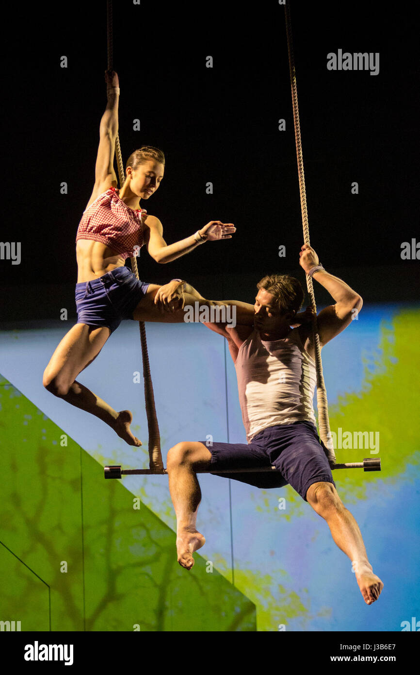 London, UK. 5th May, 2017. Xander Taylor and Melanie Dupuis from Canada ...