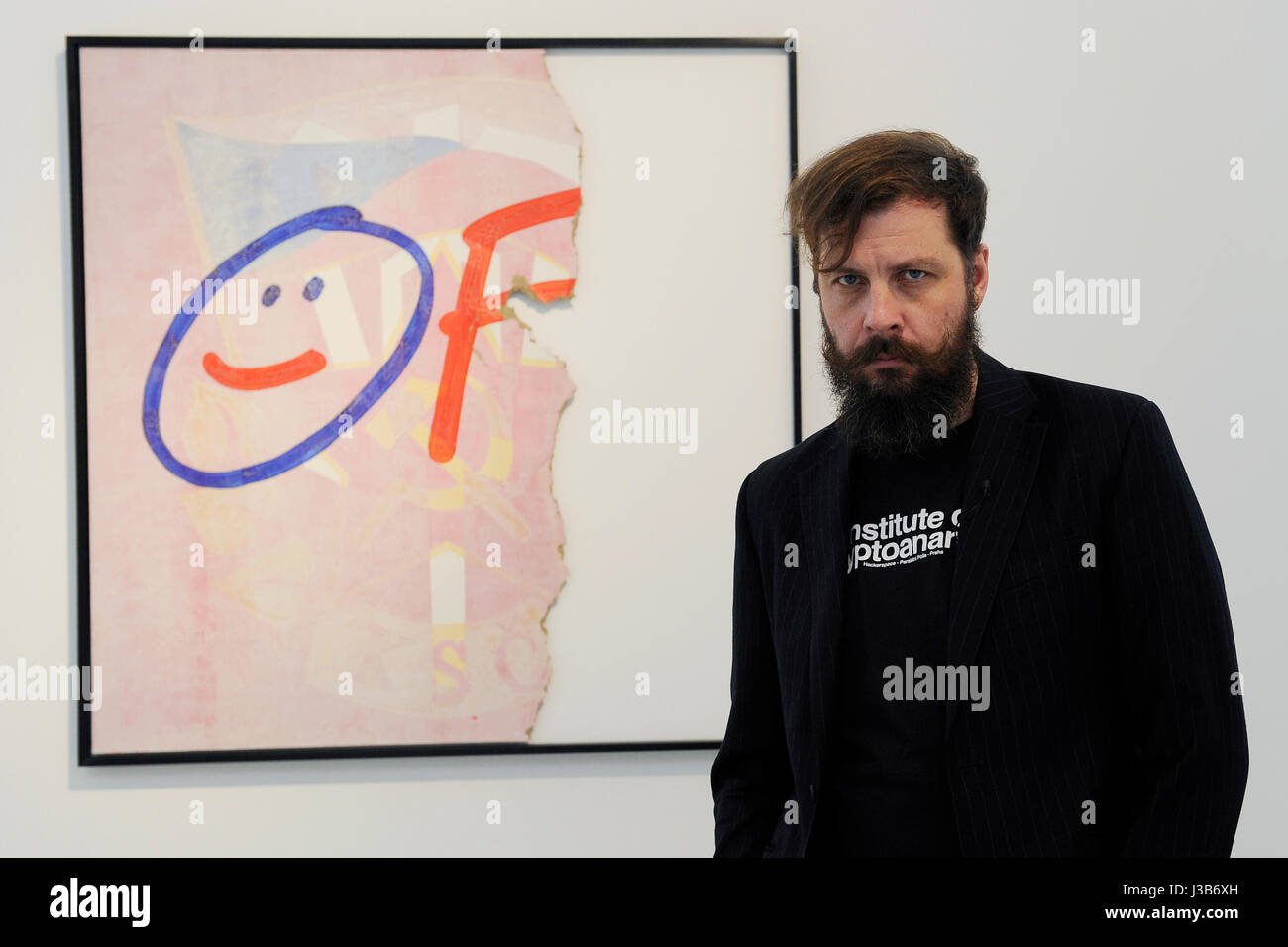 Prague, Czech Republic. 5th May, 2017. Artist Roman Tyc opens his ...