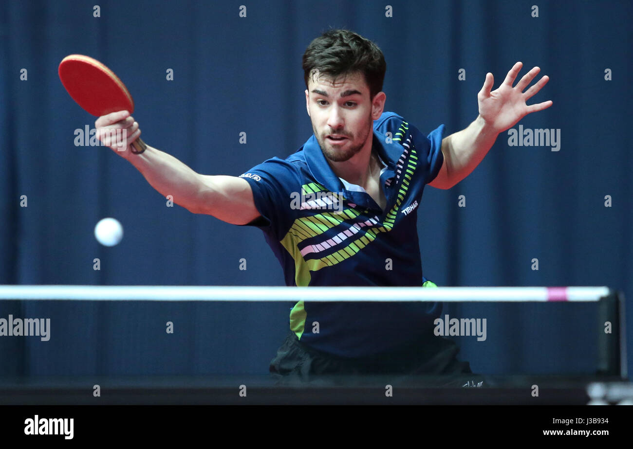 Zagreb, Croatia. 5th May, 2017. Denmark's Jonathan Groth competes ...