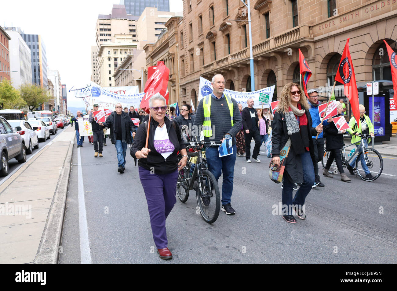 Adelaide, Australia. 6th May, 2017. Hundreds of people representing ...