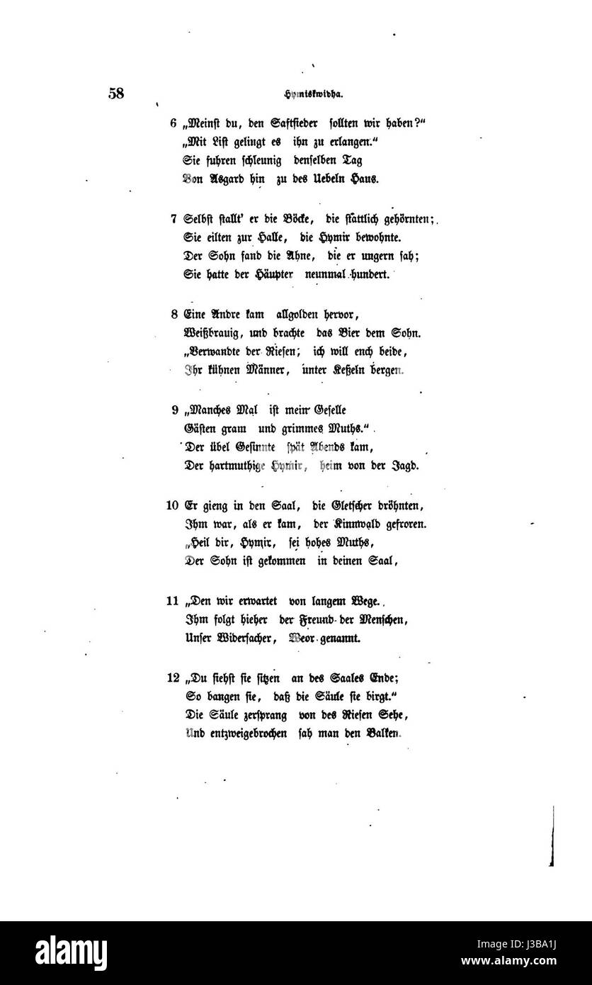 Page 66 from *Die Edda*, an important collection of Old Norse texts ...