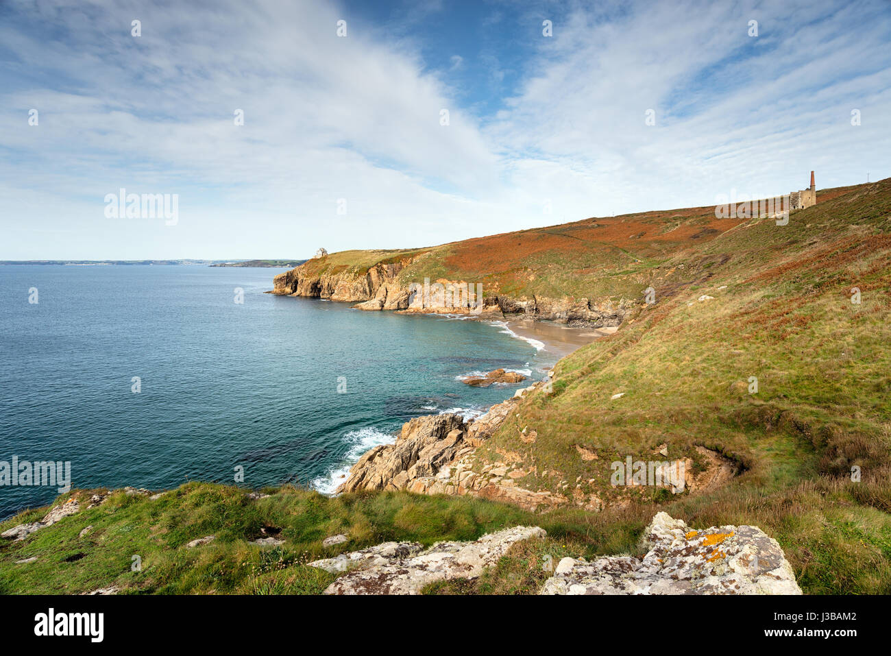 Rinsey Head near Porthleven on the Cornwall coast Stock Photo - Alamy
