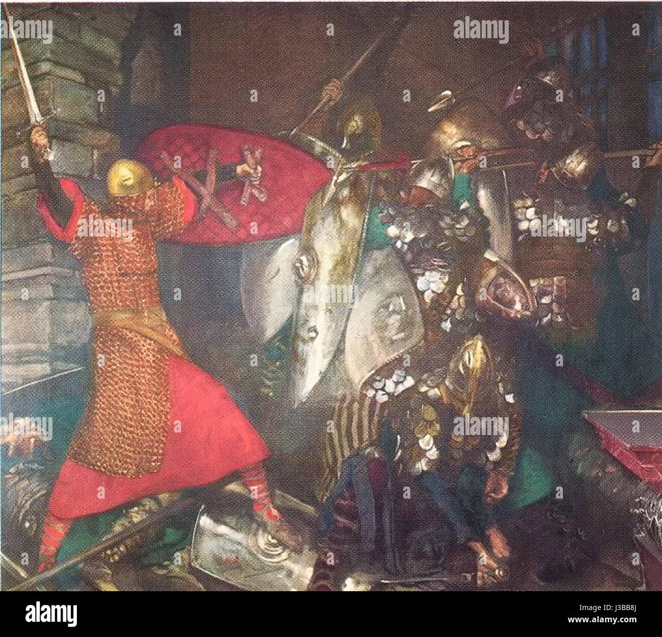 This painting by Edwin Austin Abbey depicts the legendary knight ...