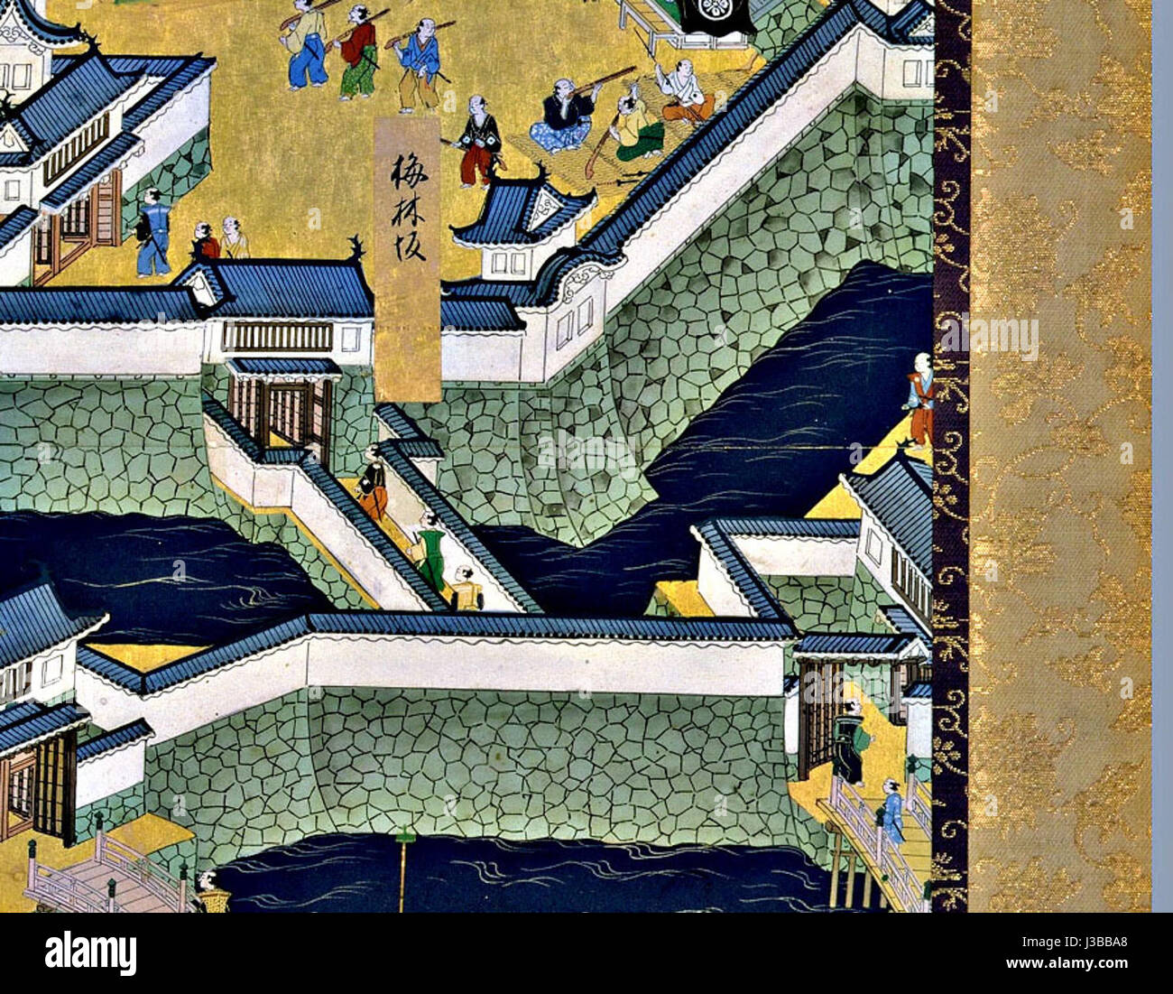Edo period architecture japanese ukiyo e printmaking hi-res stock ...