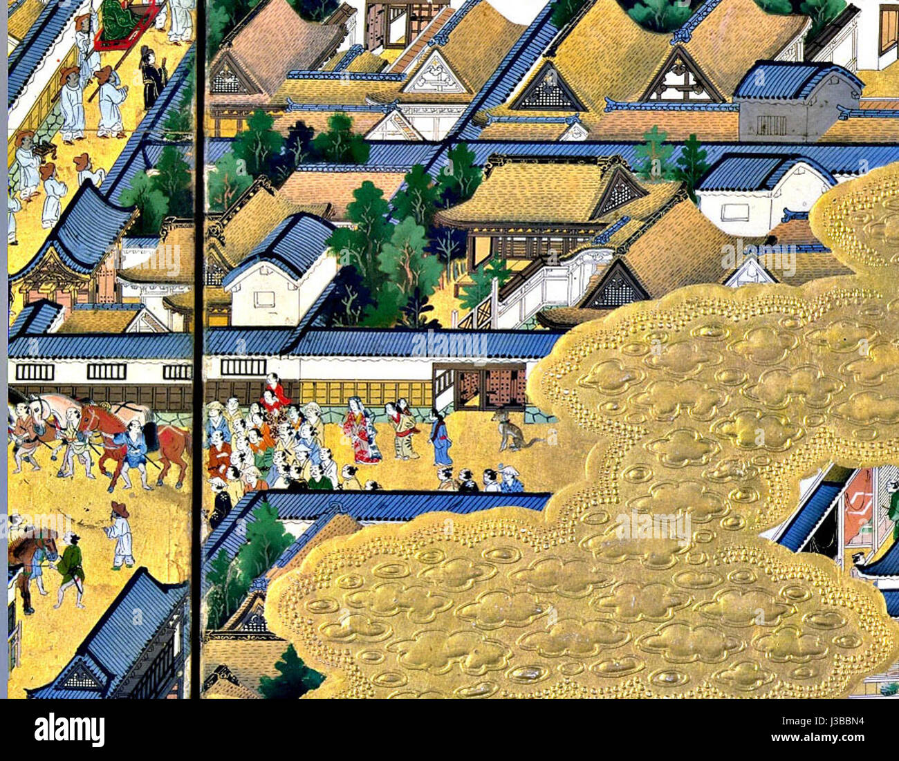 Woodblock print 'Edo l134', depicting a scene from Edo period Japan ...