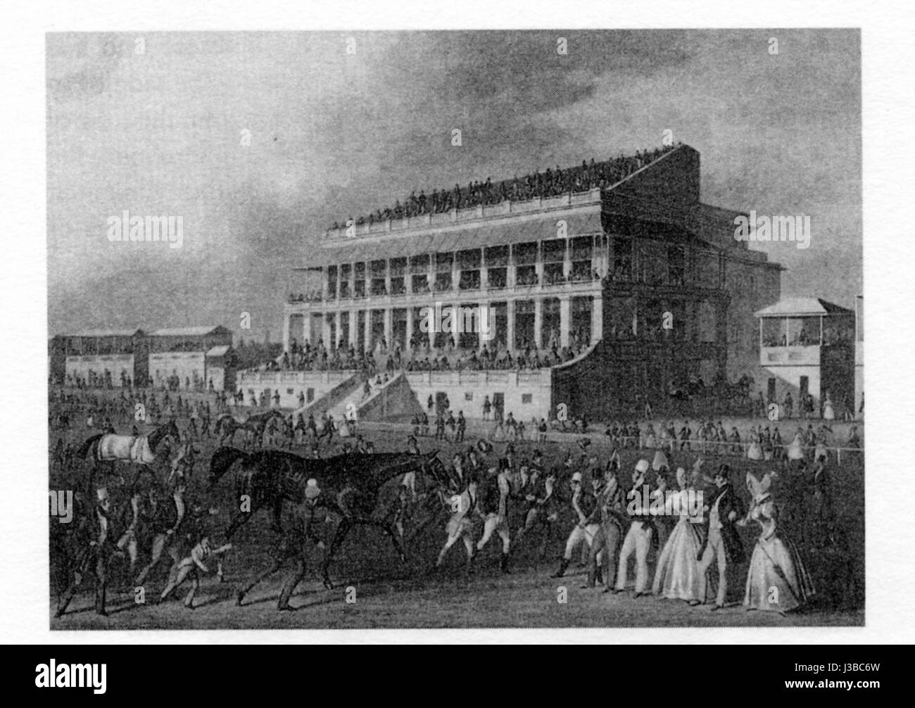 The Epsom Grandstand, built in the 1830s, is a historic structure at ...