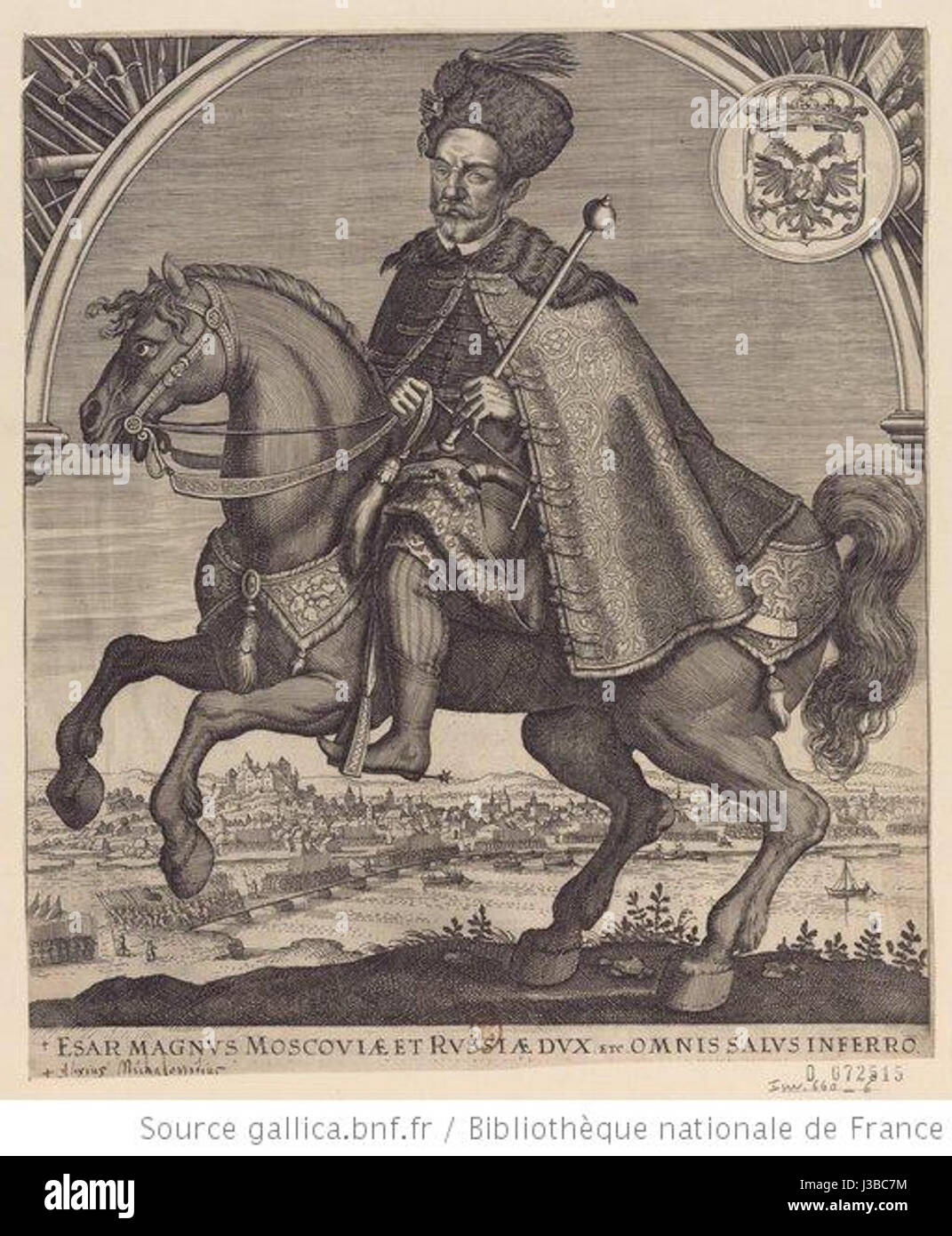 The equestrian portrait of Alexis I of Russia is an engraving depicting ...