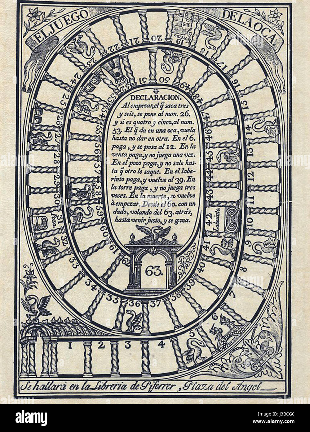 'El juego de la Oca' by Juan Francisco Piferrer is a traditional ...