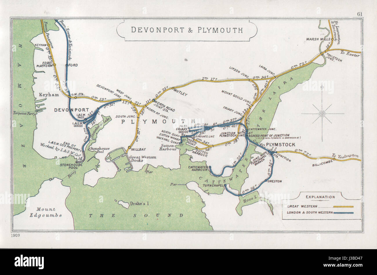 Map of devonport hi-res stock photography and images - Alamy