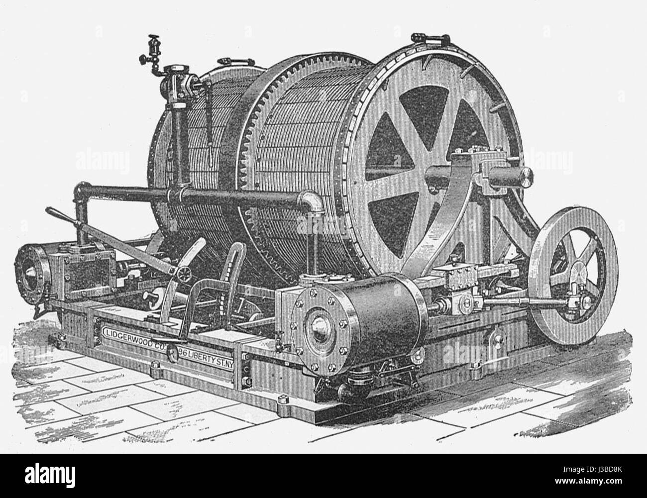 Double drum reversible hoisting engine (New Catechism of the Steam ...