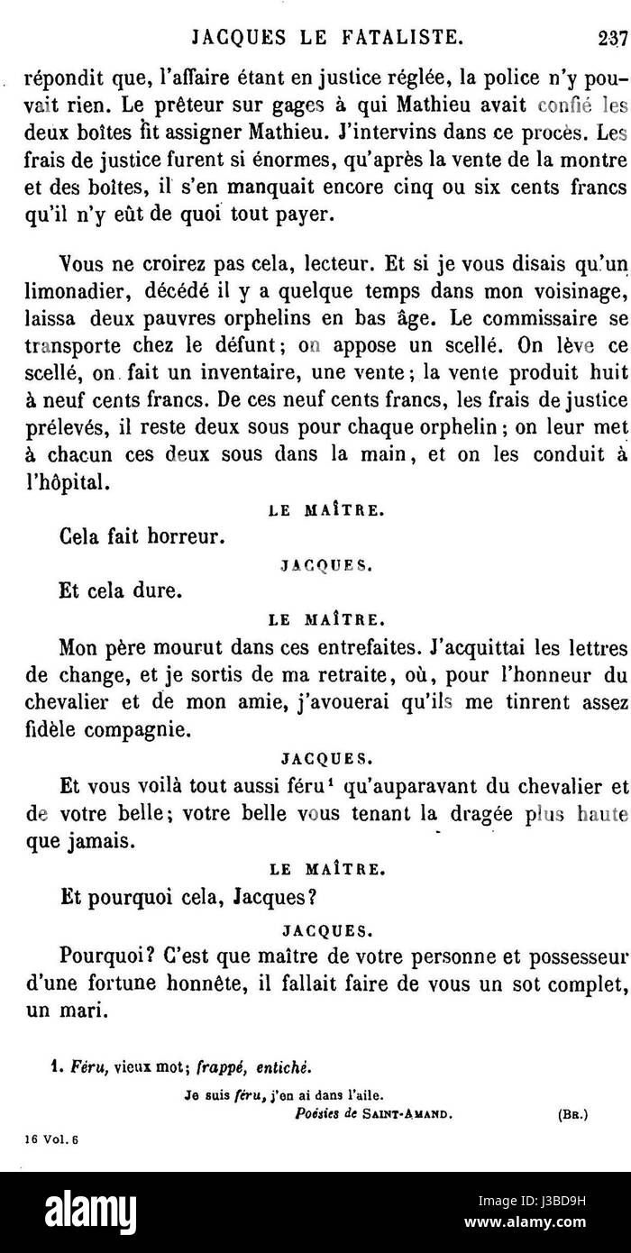 'Jacques le Fataliste' is a work by Denis Diderot, a key figure of the ...