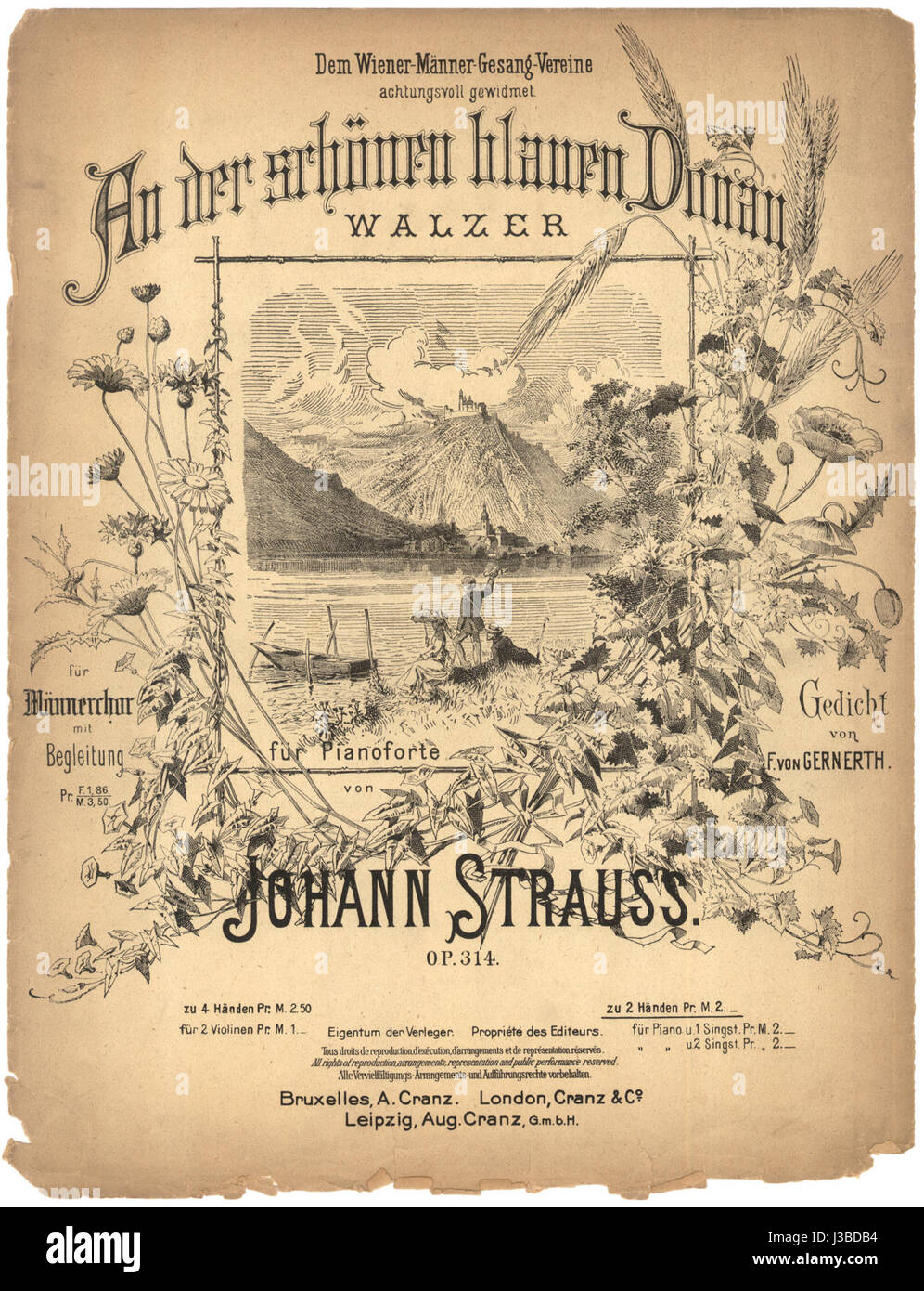 Donauwalzer, also known as the 'Blue Danube', is a famous waltz ...