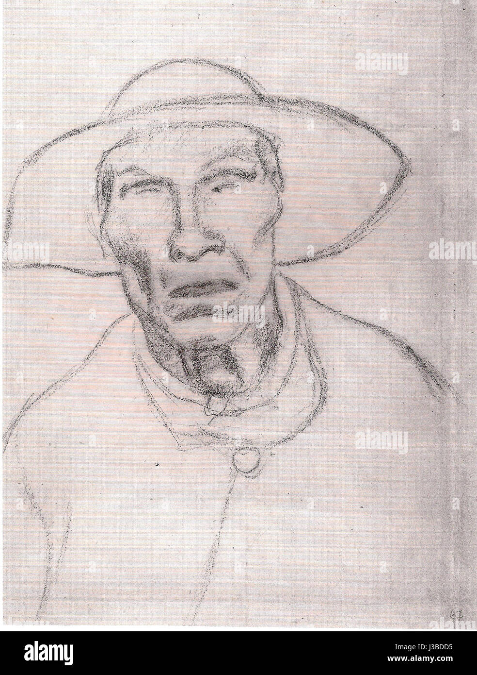 Egger Lienz's 'Kopfstudie zu Der Blinde' (Head Study for 'The Blind ...