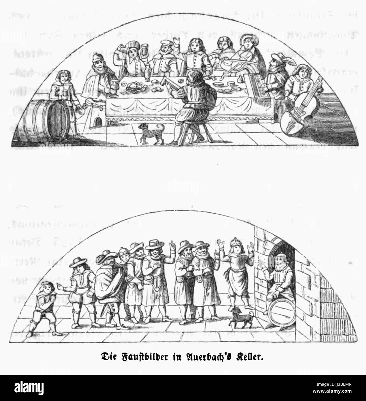 'Dr. Faust in Leipzig' refers to a theatrical performance based on the ...