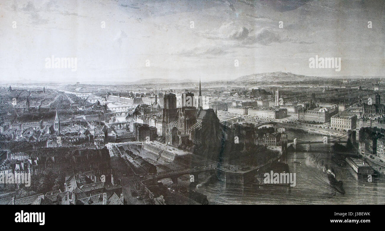 Map of paris 1860 hi-res stock photography and images - Alamy