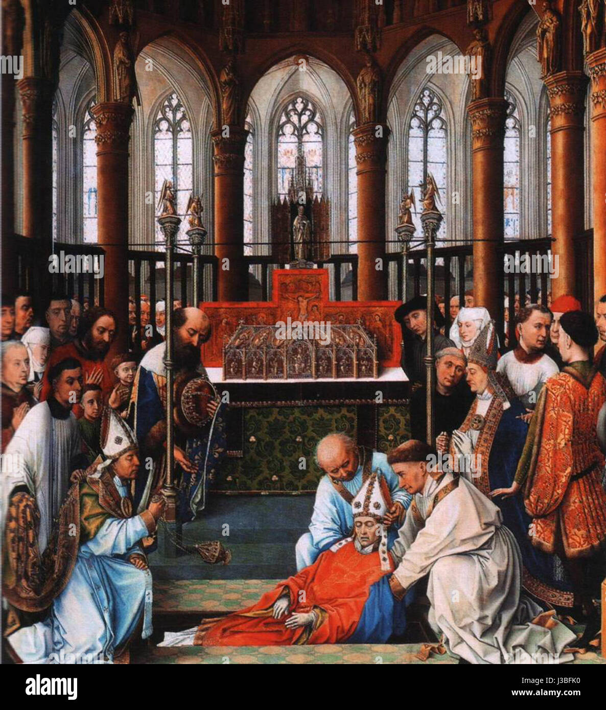 The exhumation of Saint Hubert refers to the process of uncovering the ...