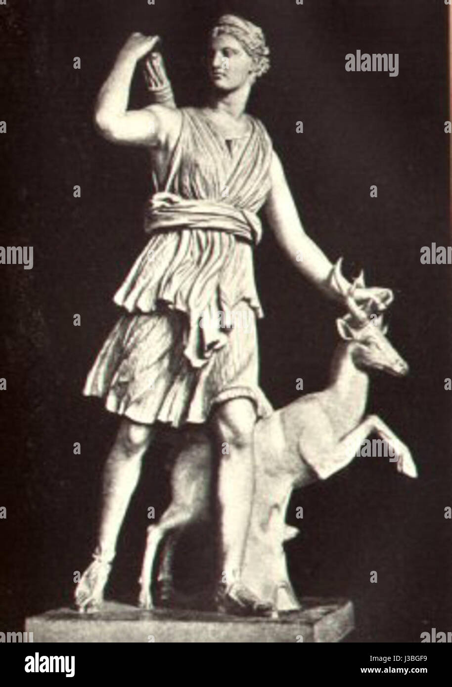 A statue of Diana, housed in the Louvre, exemplifies classical Greek ...