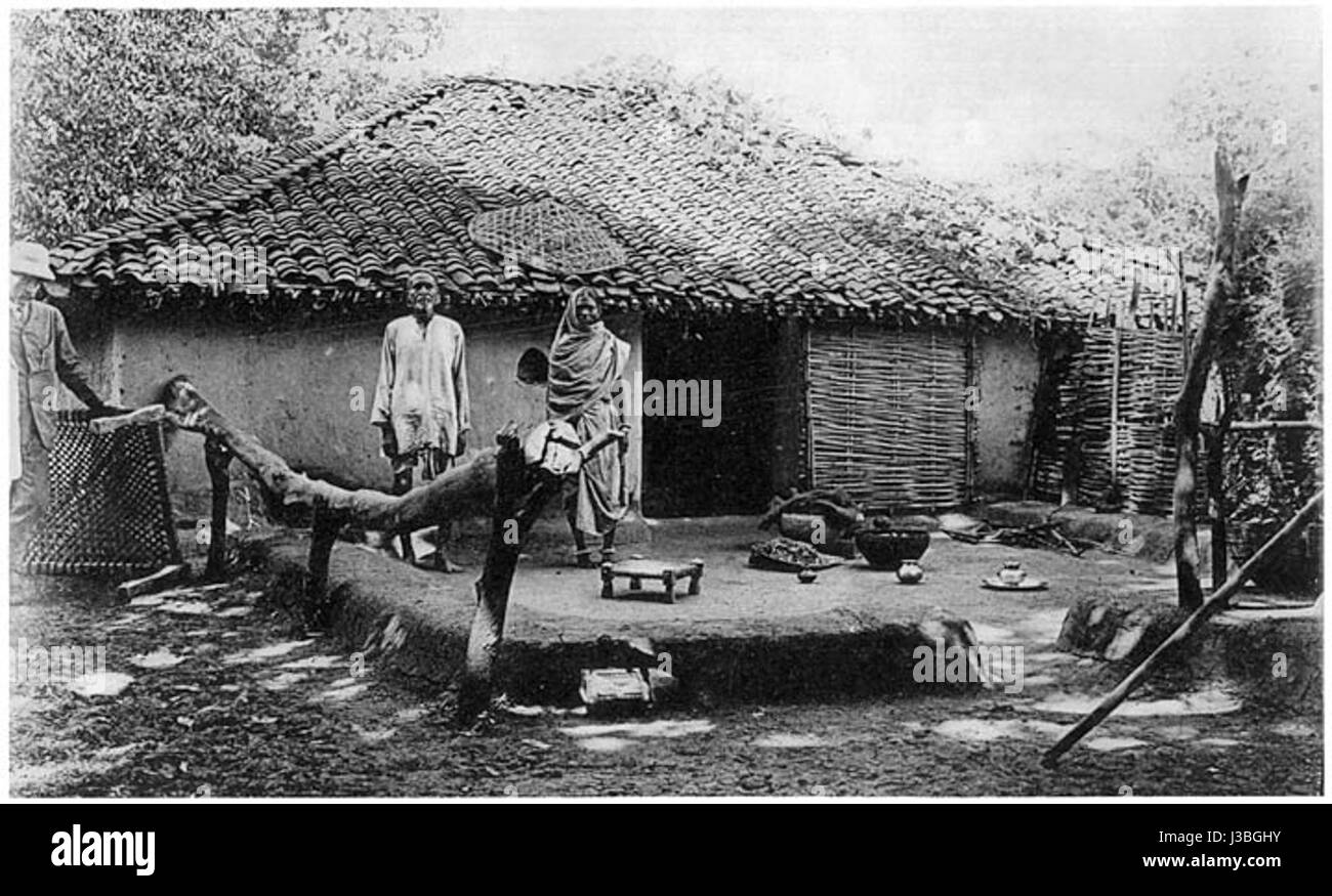 A traditional Dhimar caste hut, reflecting the unique architectural ...
