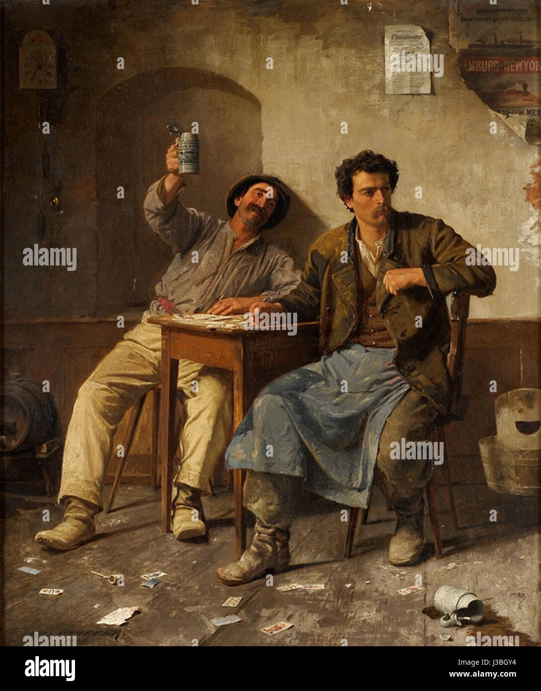 Eduard Pfyffer's 1885 painting, 'Ein Prosit', depicts a lively social ...