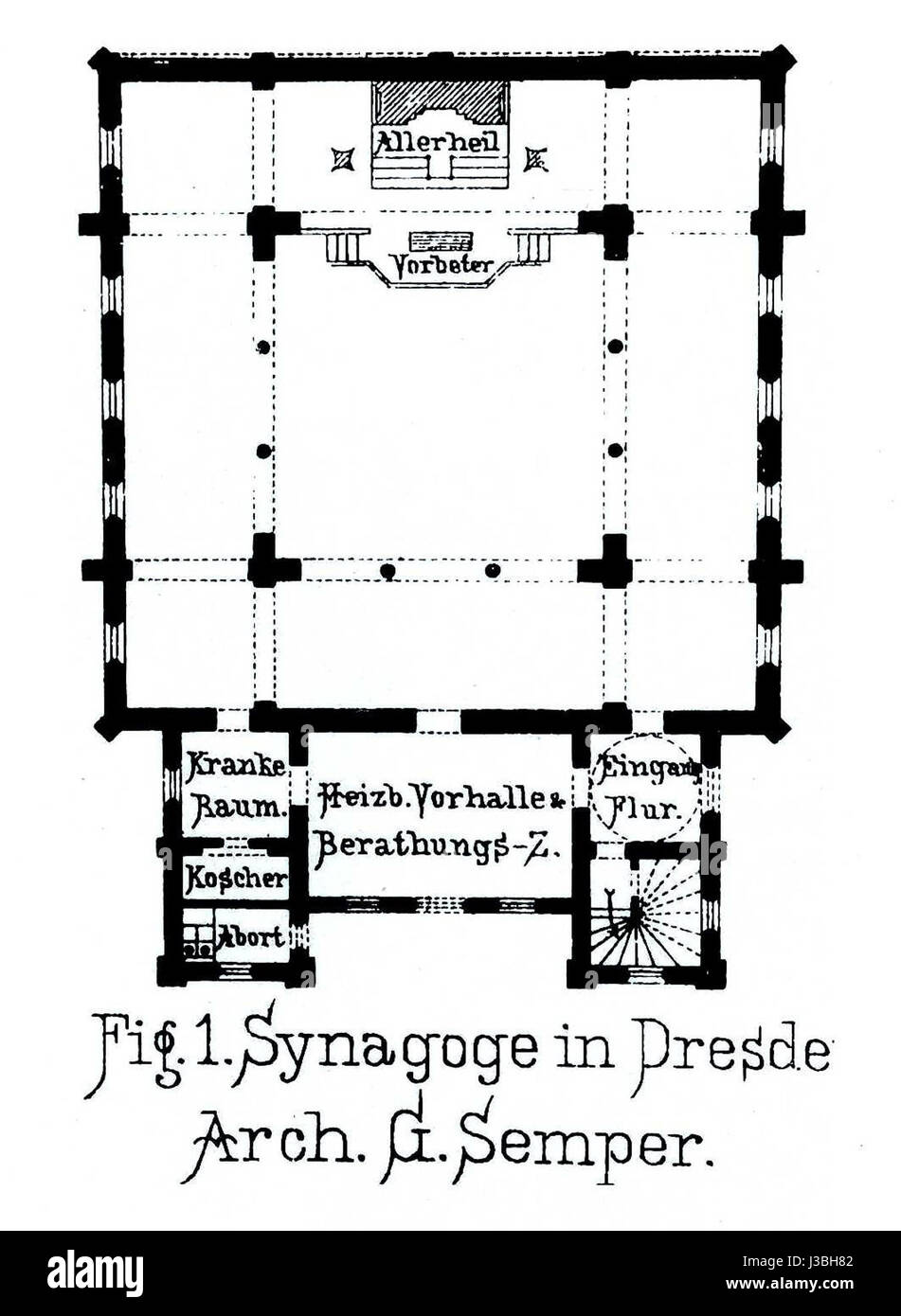 The 'Alte Synagoge' (Old Synagogue) in Dresden was a significant Jewish ...